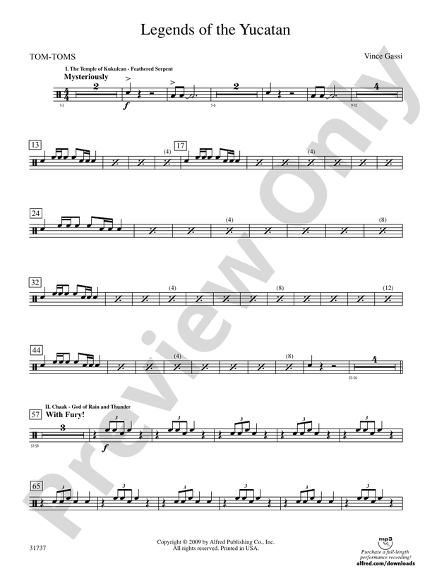 Legends of the Yucatan: 3rd Percussion: 3rd Percussion Part - Digital ...