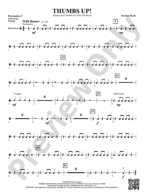 Thumbs Up! - Helping Our Clarinets Get Over the Break: 3rd Percussion ...