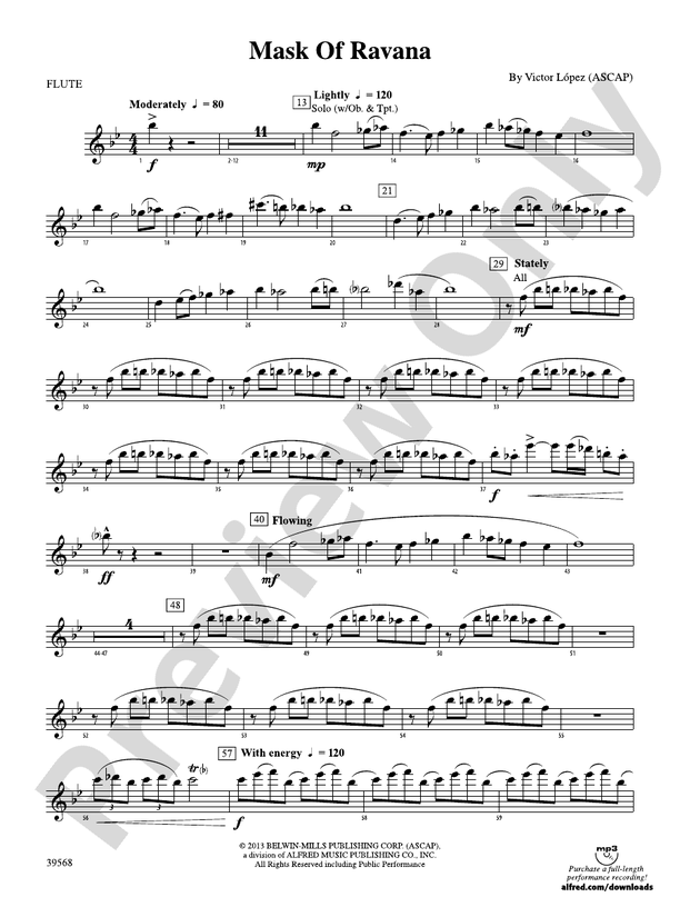 Mask of Ravana: Flute: Flute Part - Digital Sheet Music Download