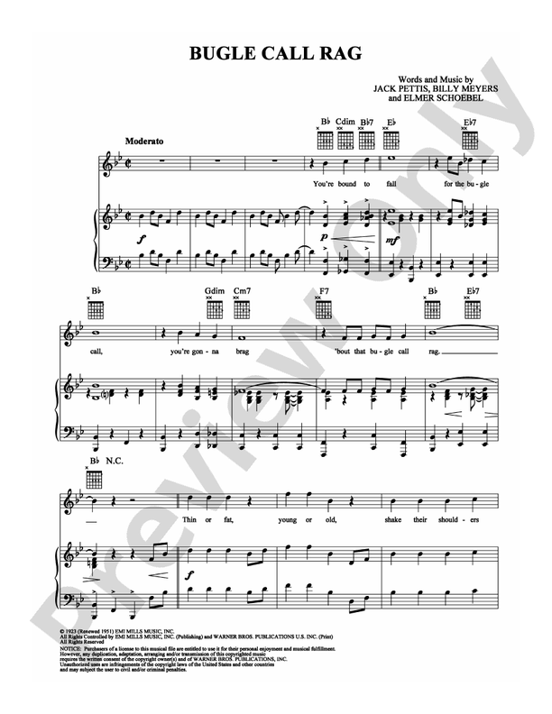 Bugle Call Rag: Piano/Vocal/Chords: Benny Goodman - Digital Sheet Music ...