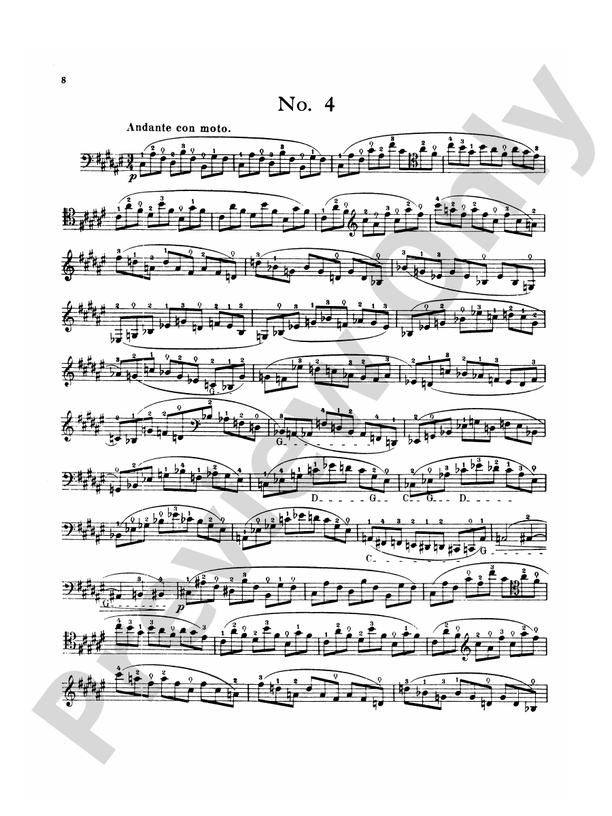 Popper: High School of Cello Playing, Op. 73 (40 Etudes): Etude No. 4 ...