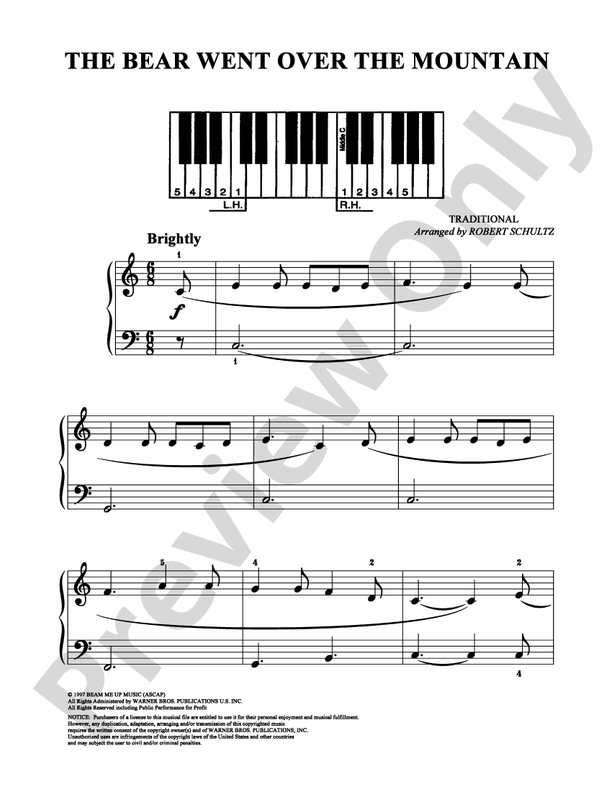 The Bear Went Over the Mountain: Easy Piano: Traditional - Digital ...