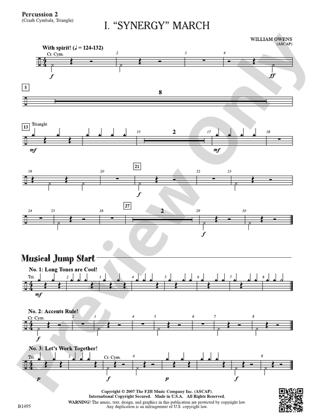 Curtain Up! (Complete Concert Starter Series Vol. 1): Percussion 2: Percussion 2 Part: William ...