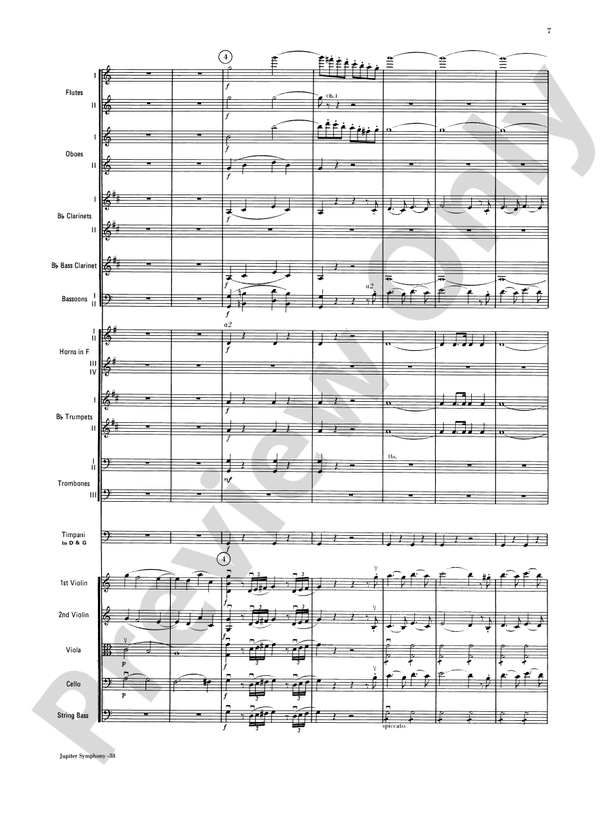 Jupiter Symphony, 1st Movement: Full Orchestra Conductor Score & Parts ...
