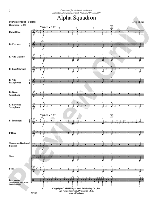 Alpha Squadron: Score: Concert Band Score - Digital Sheet Music Download