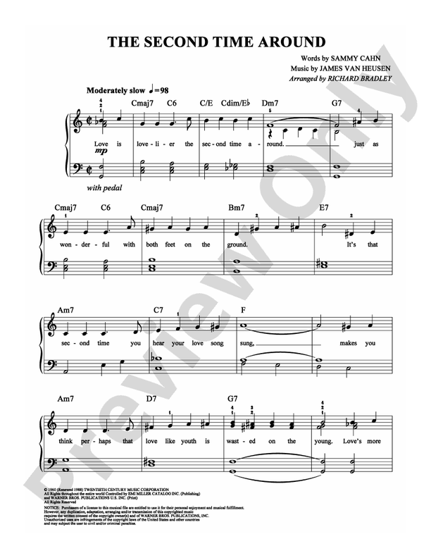 The Second Time Around: Easy Piano: Frank Sinatra - Digital Sheet Music ...