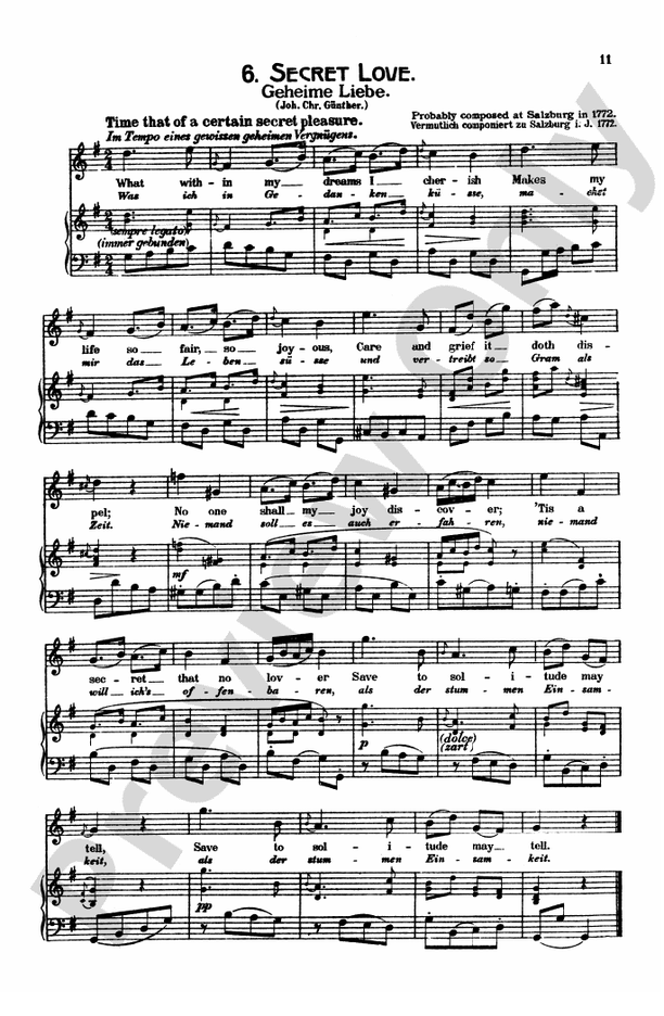 Mozart: 39 Songs for Medium High Voice (German/English/French/Italian ...