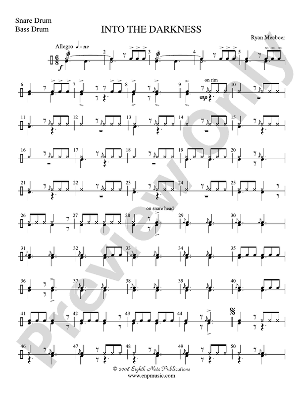 Into the Darkness: 1st Percussion: 1st Percussion Part - Digital Sheet ...