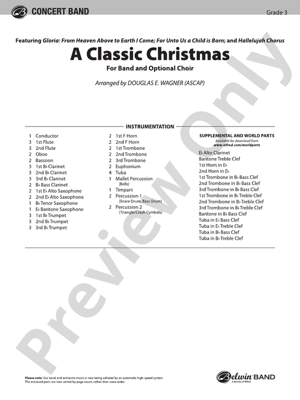 A Classic Christmas: Score: Concert Band Score - Digital Sheet Music ...