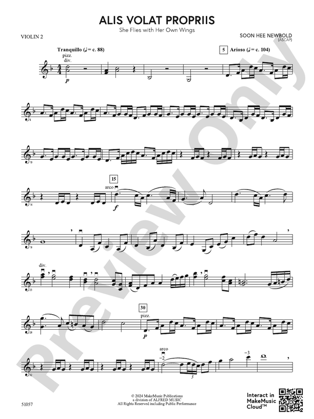 Alis Volat Propriis: 2nd Violin: 2nd Violin Part - Digital Sheet Music ...