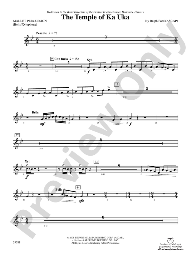 The Temple of Ka Uka: Mallets: Mallets Part - Digital Sheet Music Download