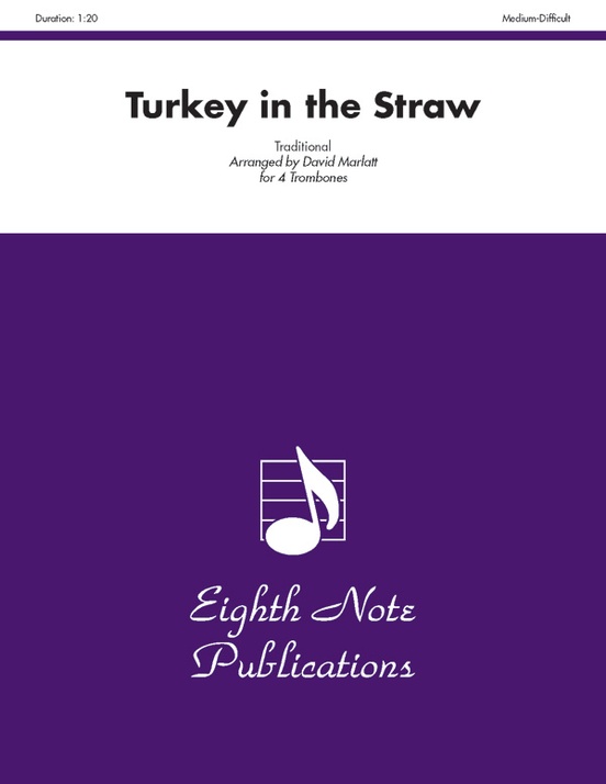 Turkey in the Straw: 4 Trombones Score & Parts | Sheet Music