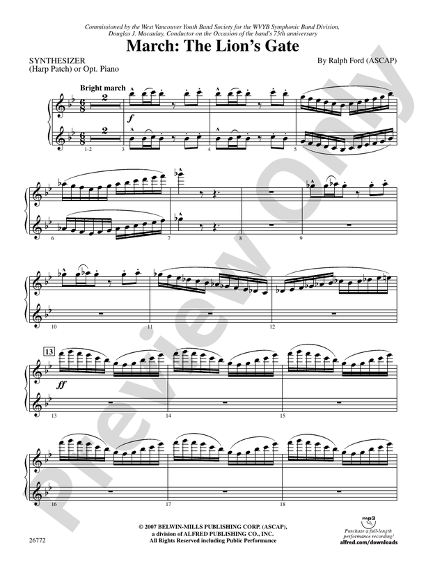 March: The Lion's Gate (Movement 1 from Sea to Sky): Synthesizer ...