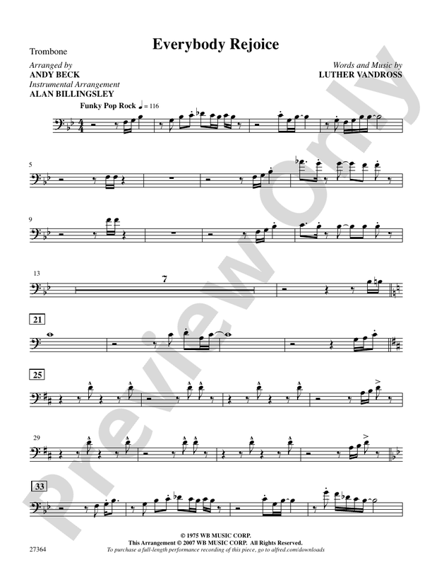 Everybody Rejoice (from The Wiz): 1st Trombone: 1st Trombone Part ...