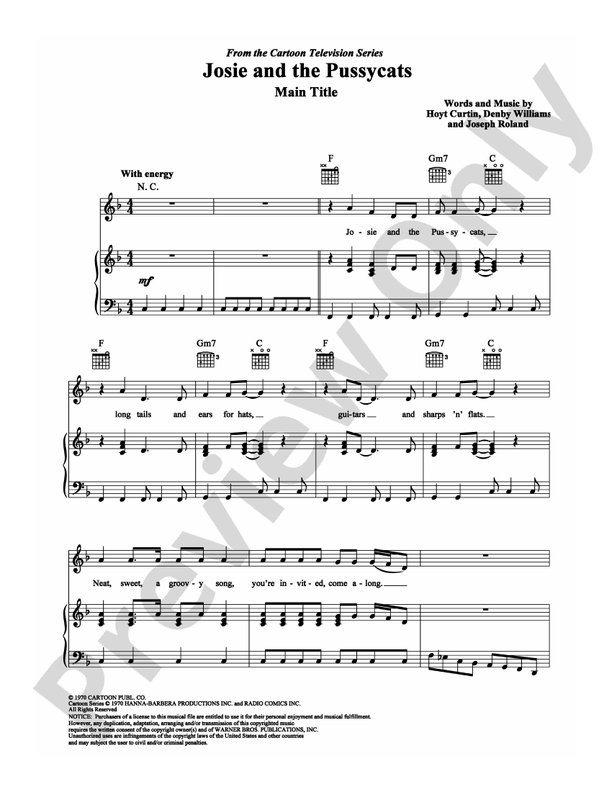 Josie and the Pussycats: Piano/Vocal/Chords: Hoyt Curtin - Digital ...