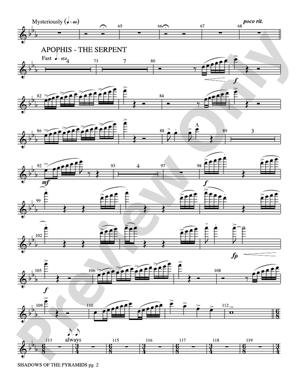 Shadows of the Pyramids: Flute: Flute Part - Digital Sheet Music Download