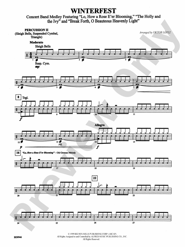 Winterfest: 2nd Percussion: 2nd Percussion Part - Digital Sheet Music ...