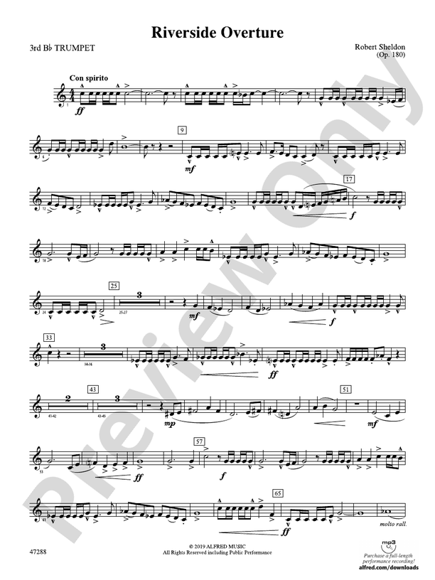 Riverside Overture: 3rd B-flat Trumpet: 3rd B-flat Trumpet Part ...
