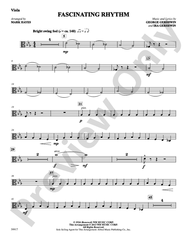 Fascinating Rhythm: Viola: Viola Part - Digital Sheet Music Download