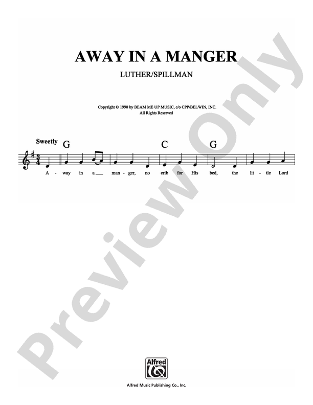 Away in a Manger: Lead Sheet: Jonathan Spilman - Digital Sheet Music ...
