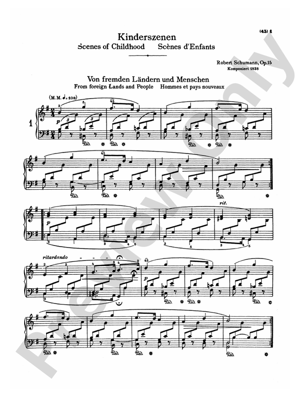 Schumann: Complete Works (Volume III): Op. 15, Scenes of Childhood, No ...