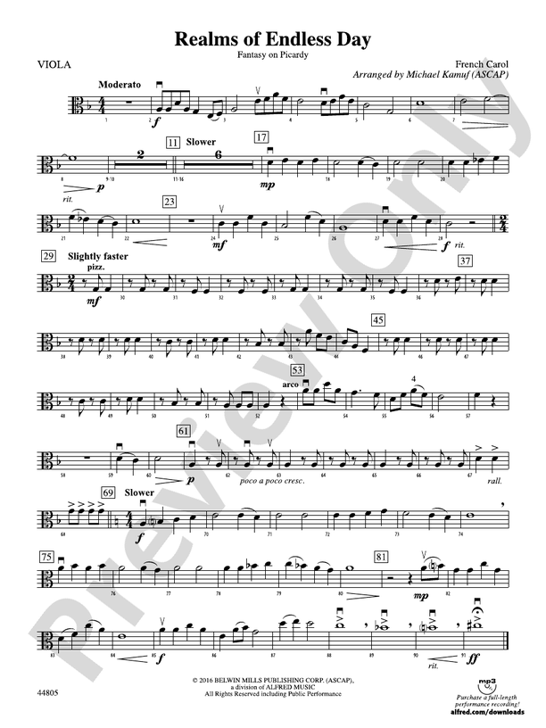 Realms of Endless Day: Viola: Viola Part - Digital Sheet Music Download