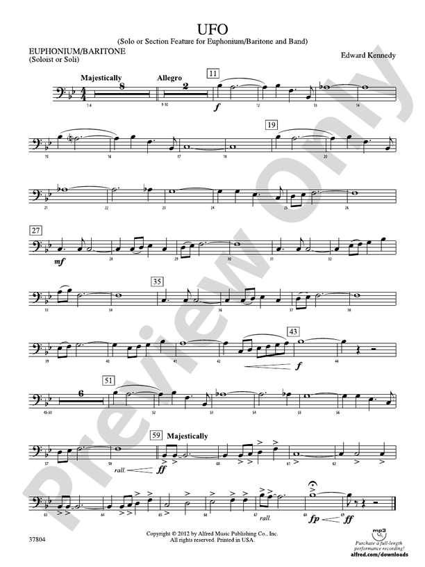 UFO: Baritone B.C.: Baritone B.C. Part - Digital Sheet Music Download