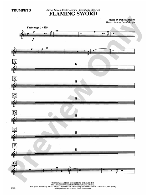 Flaming Sword: 3rd B-flat Trumpet: 3rd B-flat Trumpet Part - Digital ...