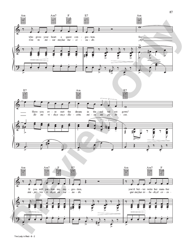 The Lady In Red (from "Merrie Melodies & Looney Tunes"): Piano/Vocal ...