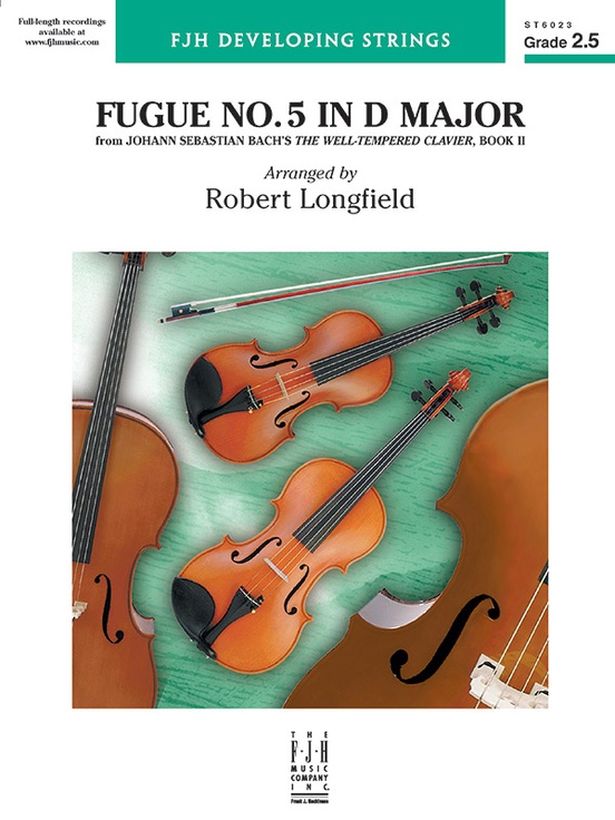 Fugue No. 5 in D Major: Double Bass: Double Bass Part: Johann Sebastian ...
