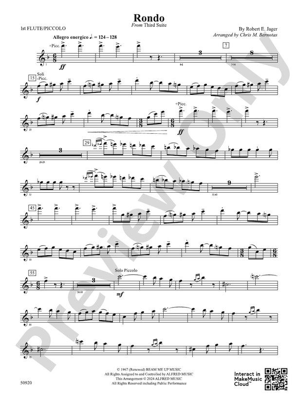 Rondo: Flute: Flute Part - Digital Sheet Music Download