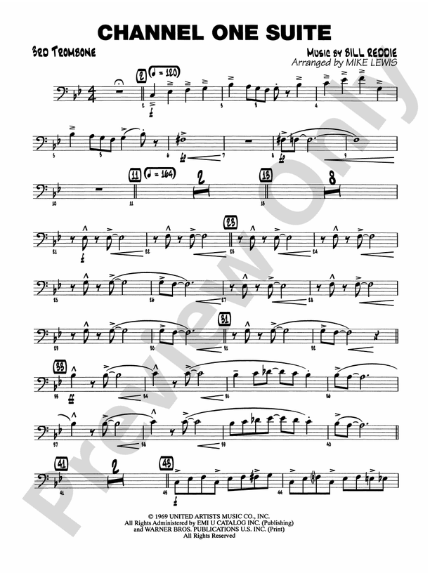 Channel One Suite: 3rd Trombone: 3rd Trombone Part - Digital Sheet Music Download