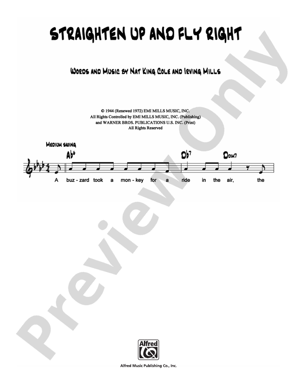 Straighten Up and Fly Right: Lead Sheet: Nat King Cole - Digital Sheet ...