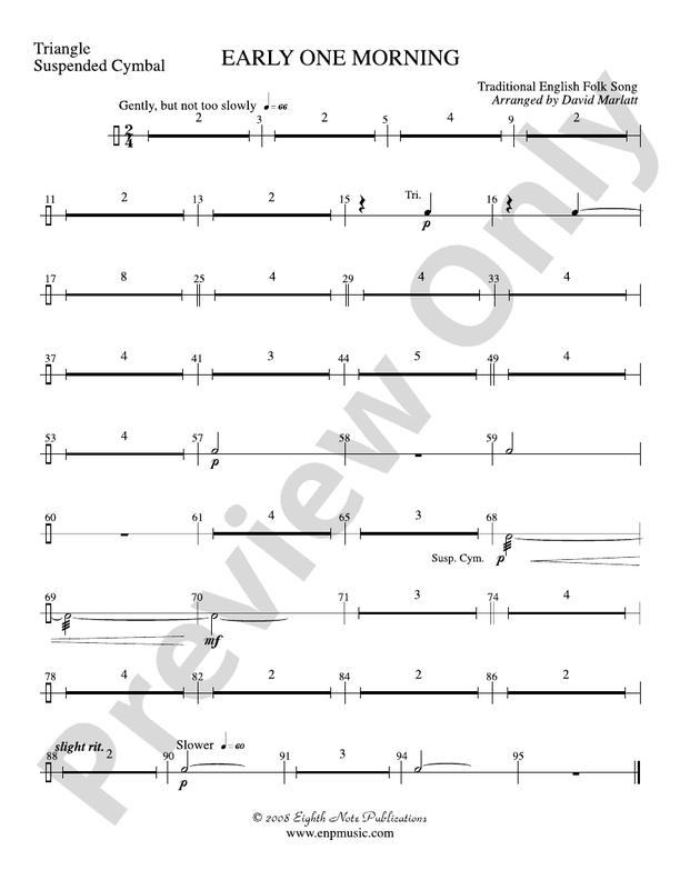 Early One Morning: 1st Percussion: 1st Percussion Part - Digital Sheet ...