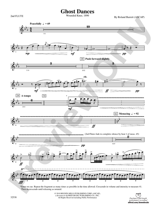 Ghost Dances: 2nd Flute: 2nd Flute Part - Digital Sheet Music Download