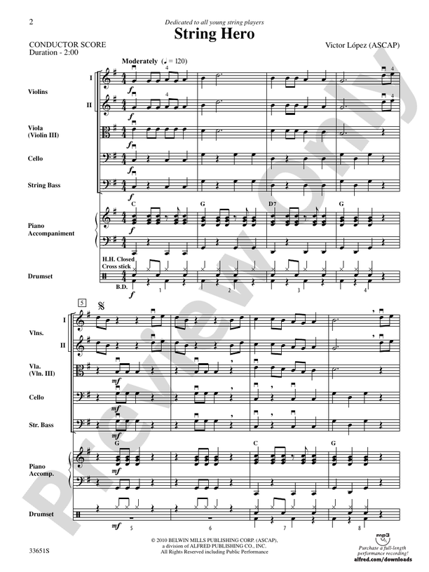 String Hero: Score: String Orchestra Score - Digital Sheet Music Download