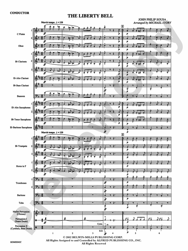 The Liberty Bell: Score: Concert Band Score - Digital Sheet Music Download