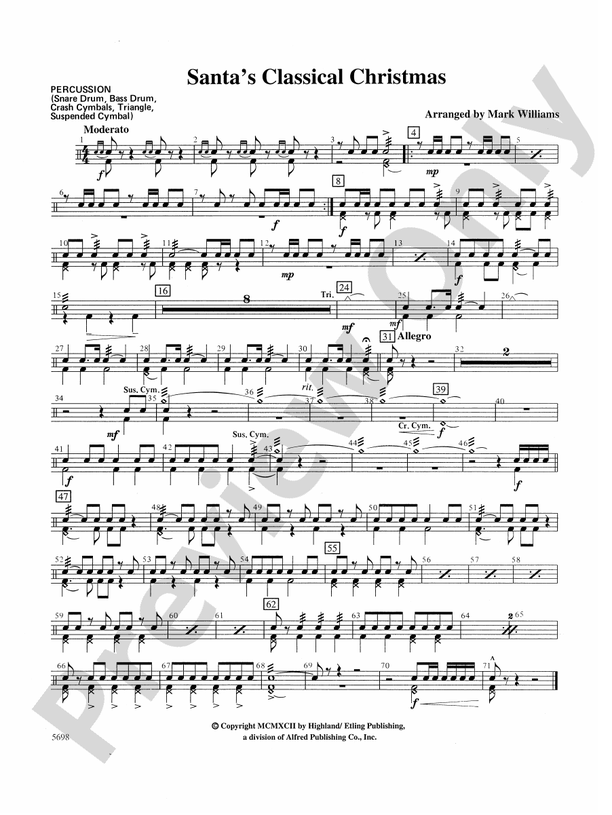 Santa's Classical Christmas: 1st Percussion: 1st Percussion Part ...