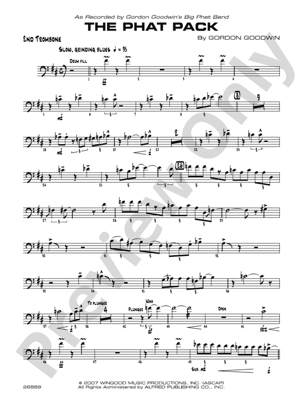 The Phat Pack: 2nd Trombone: 2nd Trombone Part - Digital Sheet Music Download