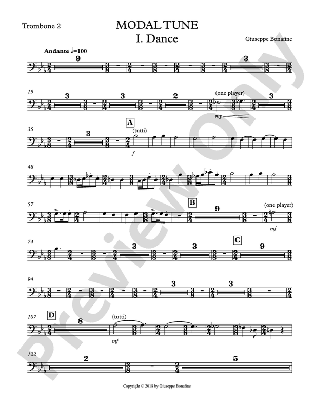 Modal Tune: 2nd Trombone: 2nd Trombone Part - Digital Sheet Music Download