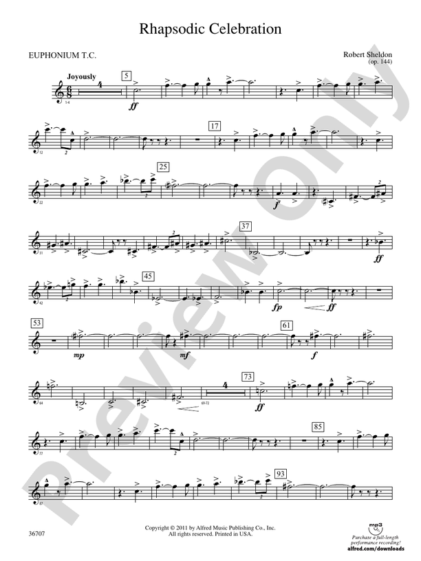 Rhapsodic Celebration: (wp) Baritone T.C.: (wp) Baritone T.C. World ...
