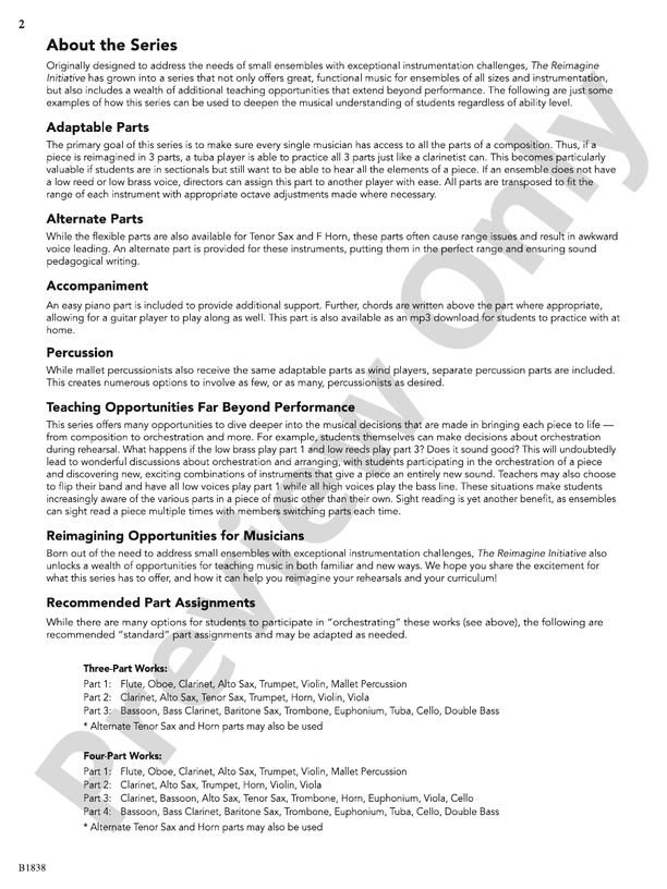 Lost Woods Fantasy: Score: 3-Part Fully Adaptable with Percussion Score ...