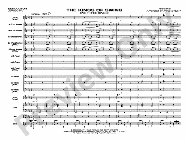 The Kings of Swing (We Three Kings): Score: Jazz Ensemble Score ...