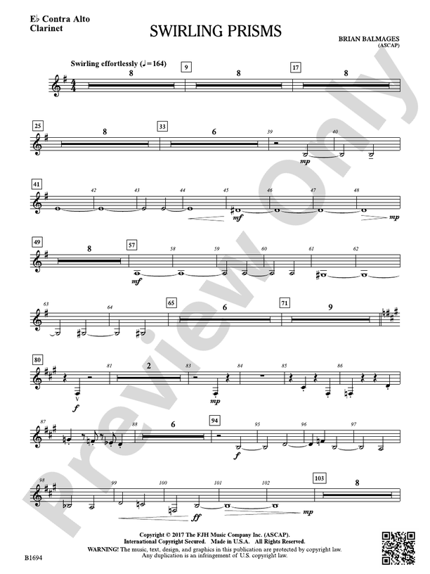 Swirling Prisms: E-flat Contra Alto Clarinet: E-flat Contra Alto ...