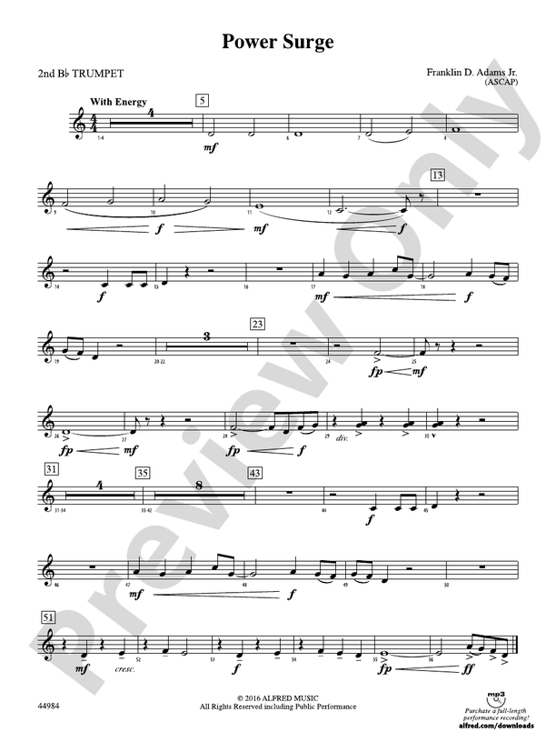 Power Surge: 2nd B-flat Trumpet: 2nd B-flat Trumpet Part - Digital ...