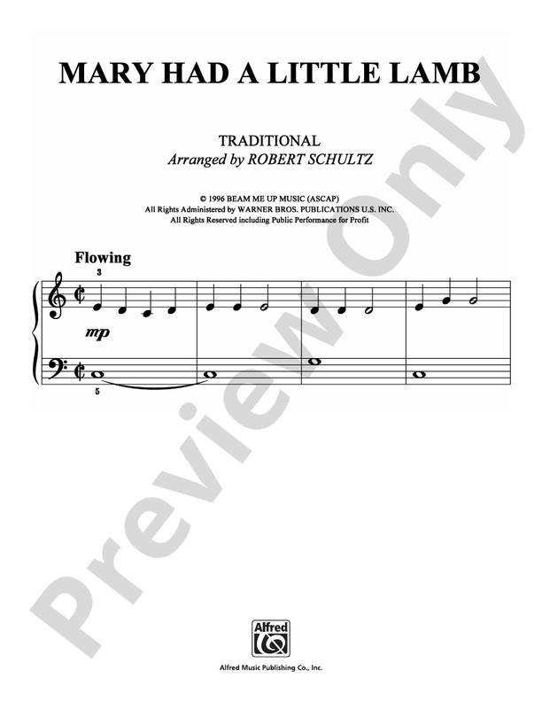 Mary Had a Little Lamb: Easy Piano: Traditional - Digital Sheet Music ...