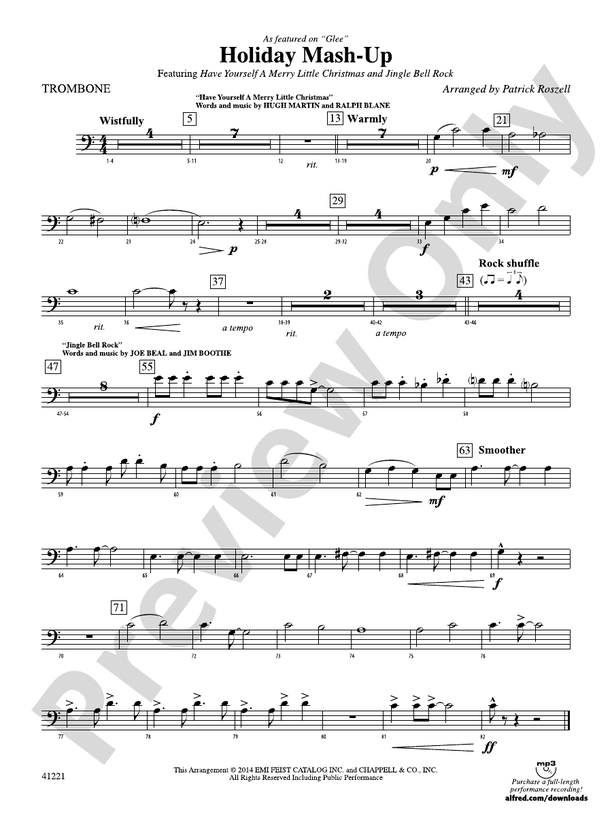 Holiday Mash-Up: 1st Trombone: 1st Trombone Part - Digital Sheet Music ...