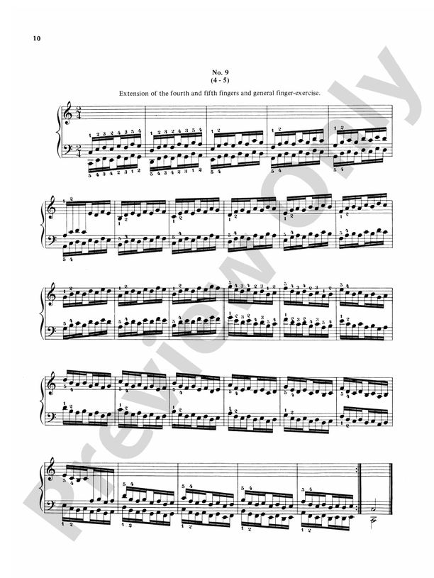 Hanon: The Virtuoso Pianist (Complete): No. 9 Part - Digital Sheet Music Download