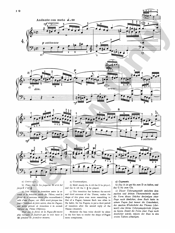 Bach: Three-Part Inventions (Ed. Mugellini): Three-Part Invention 4 ...