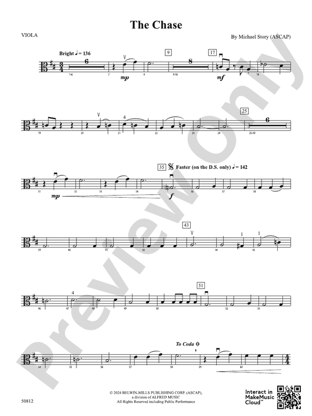 The Chase: Viola: Viola Part - Digital Sheet Music Download